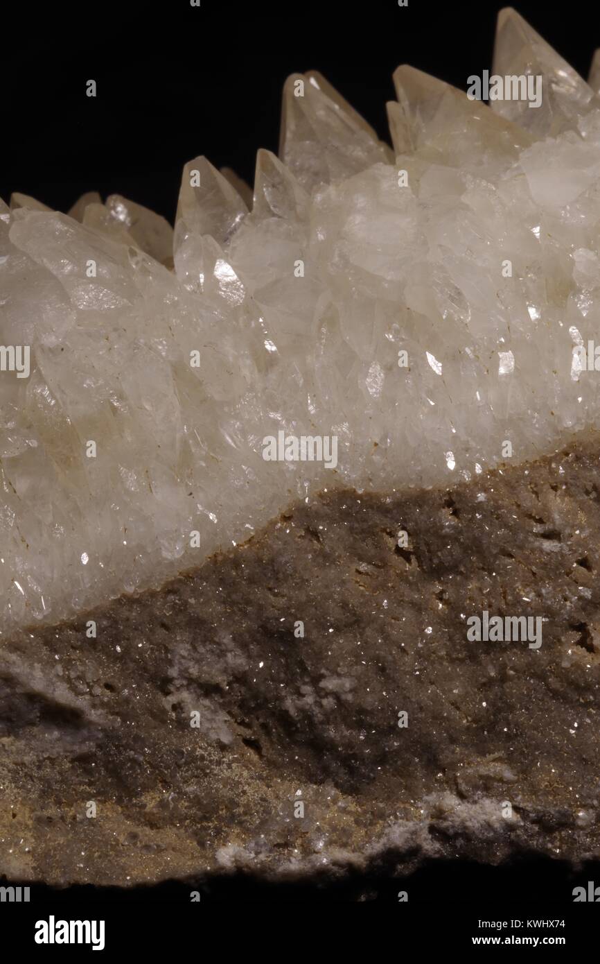 Spiky Calcite Crystals, Dogtooth Spar, Geological Sample Macro Photo ...