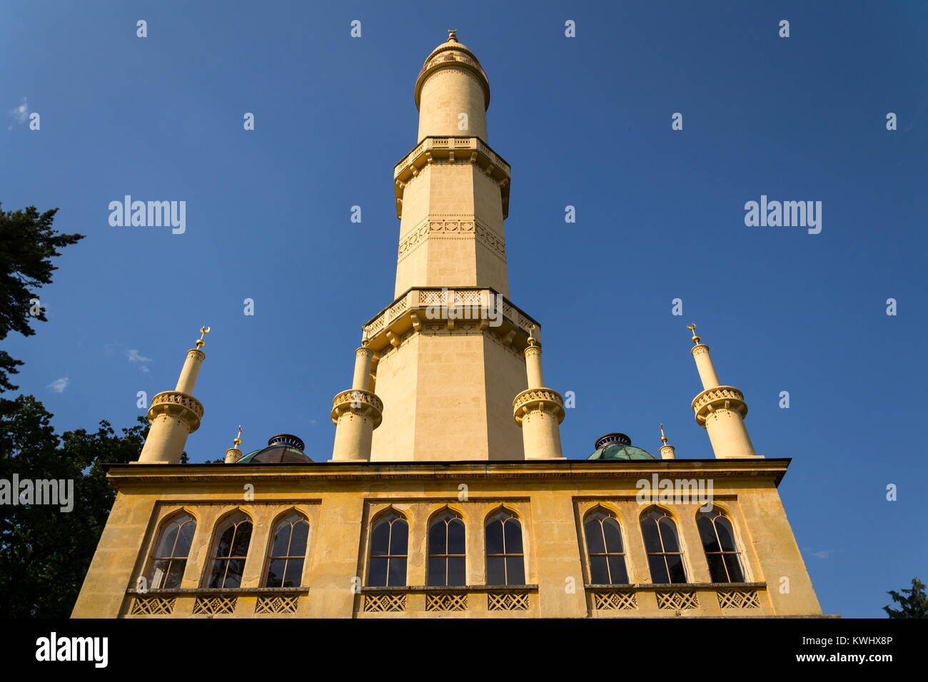 Lednice Minaret lookout tower in Lednice Valtice area, Czech Republic ...