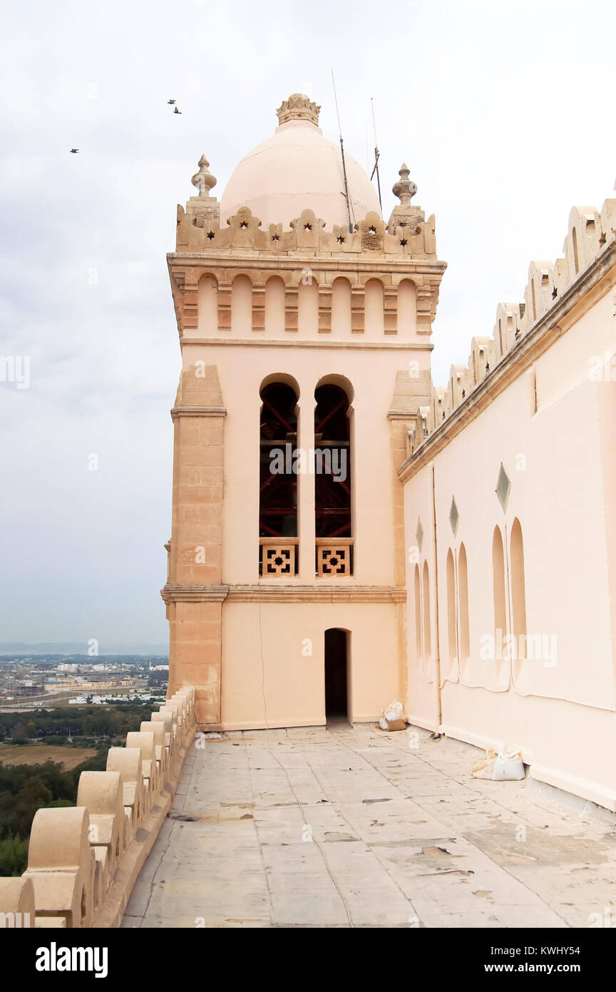 Tower and dome of Cathedral of Saint Louis of Carthage located in ...