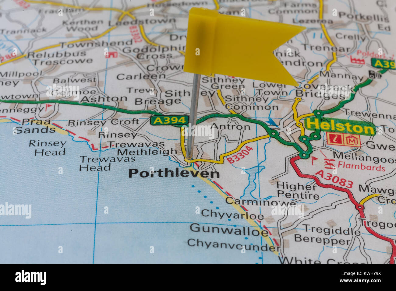 Map of coverack hi-res stock photography and images - Alamy