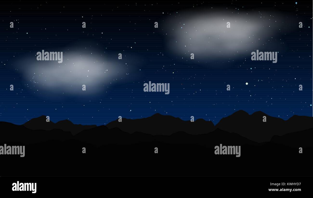 Star night landscape Vector Stock Vector Image & Art - Alamy