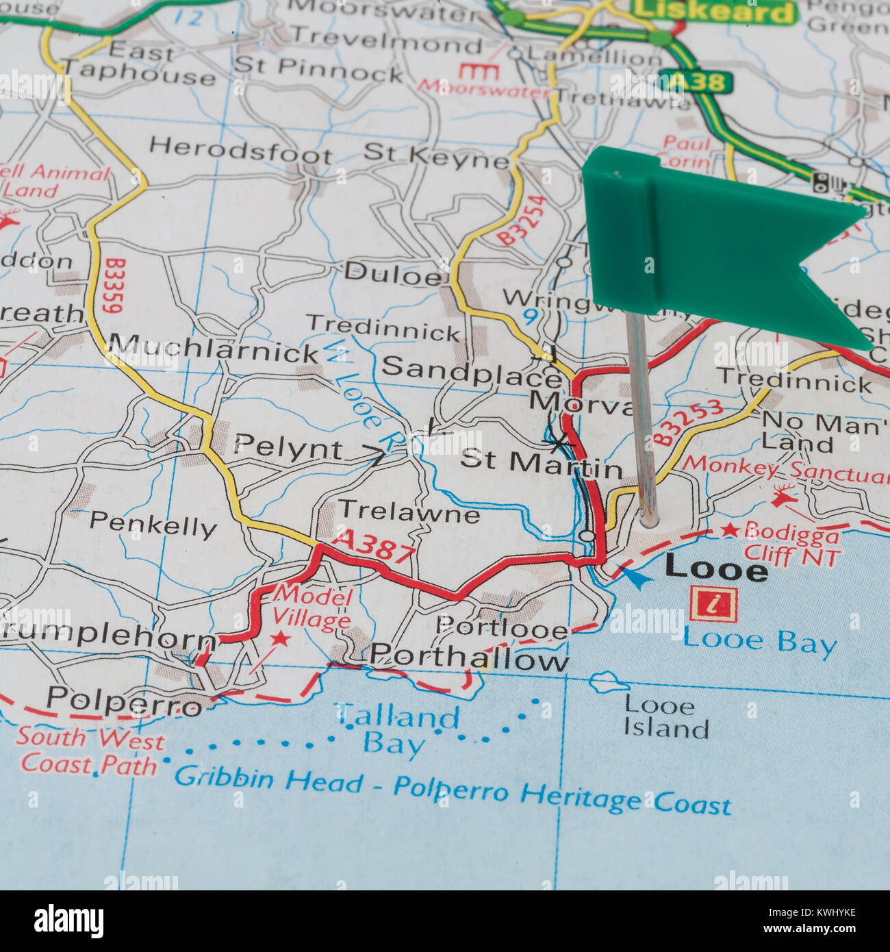 Cornwall map hi-res stock photography and images - Alamy