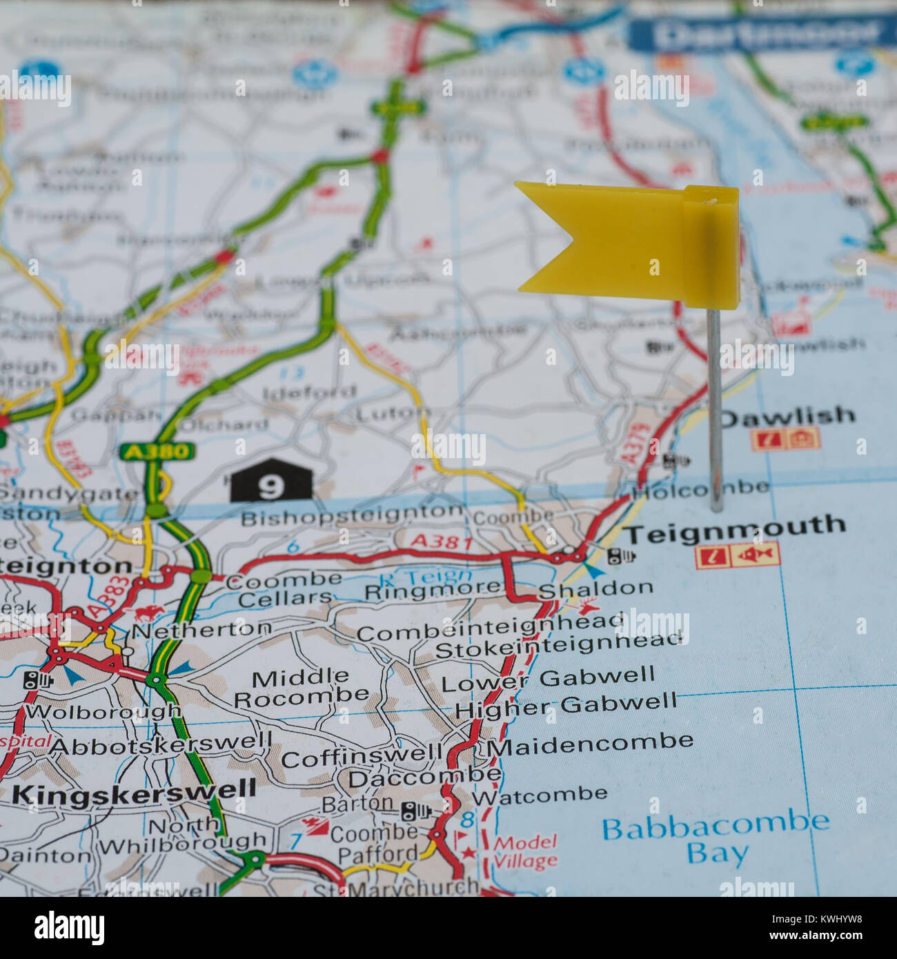 Devon map hi-res stock photography and images - Alamy