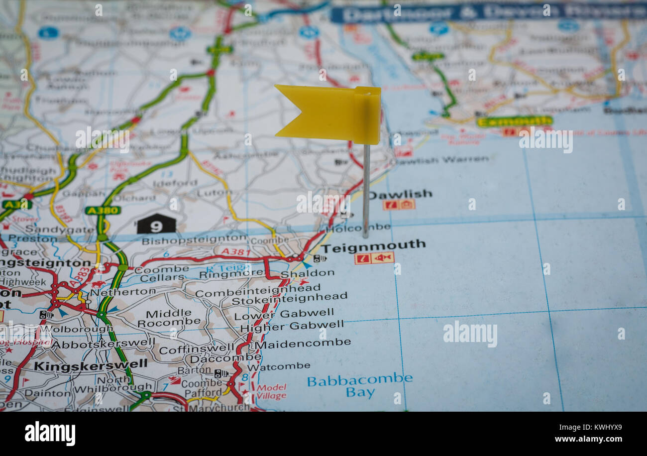 Devon map hi-res stock photography and images - Alamy