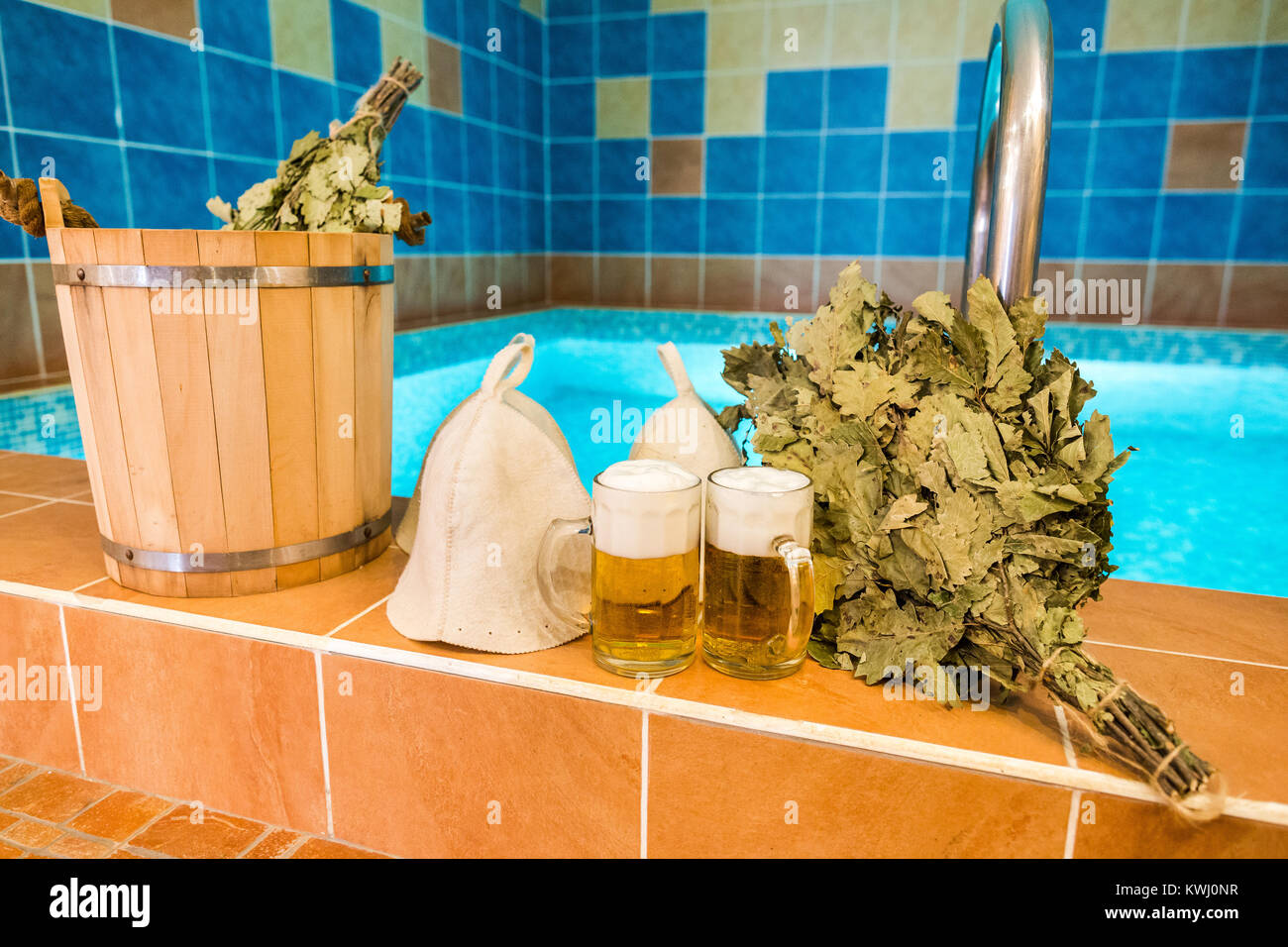 Beer in sauna hi-res stock photography and images - Alamy