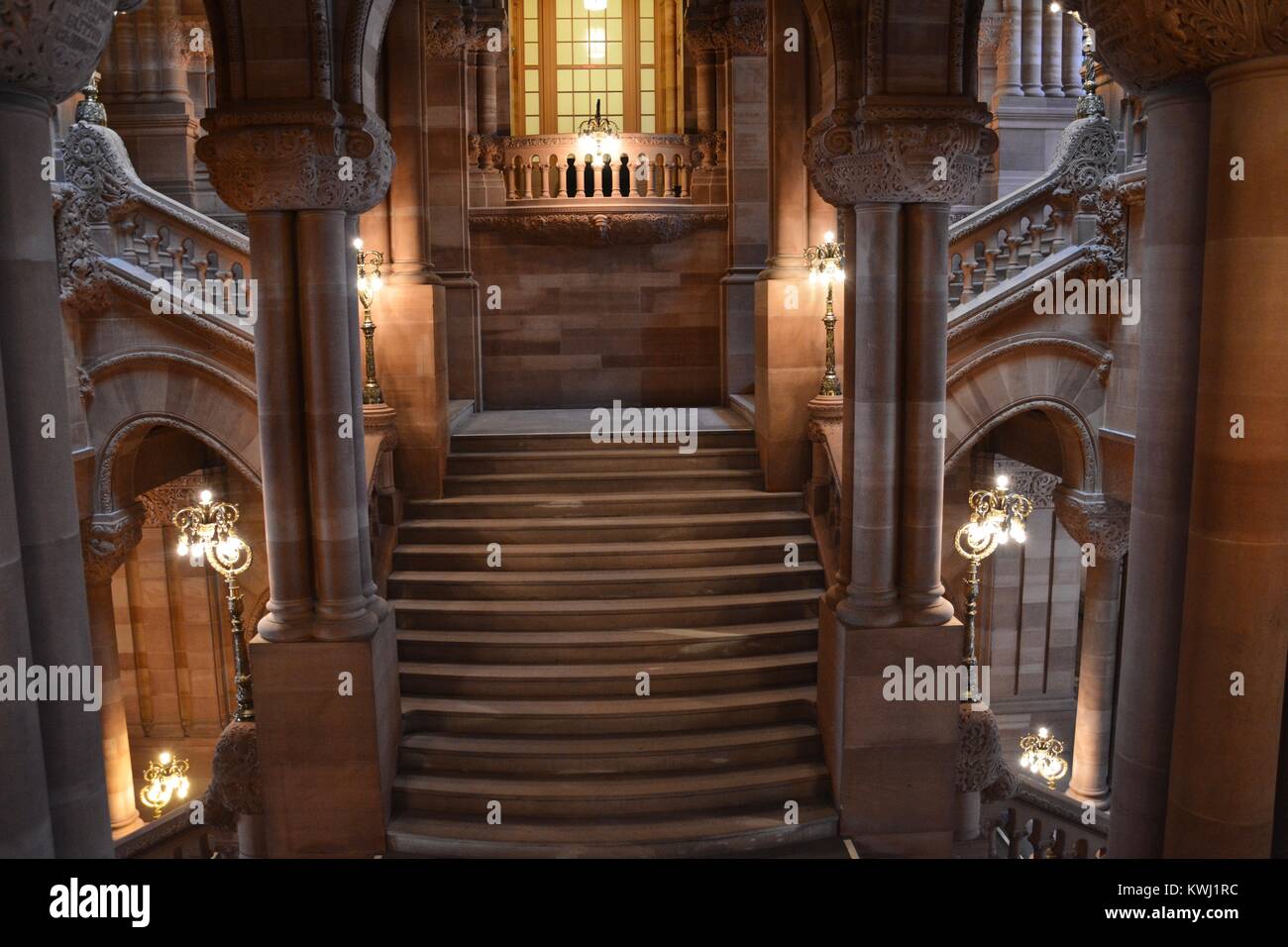 The beautiful and iconic Million Dollar staircase in the New York State ...
