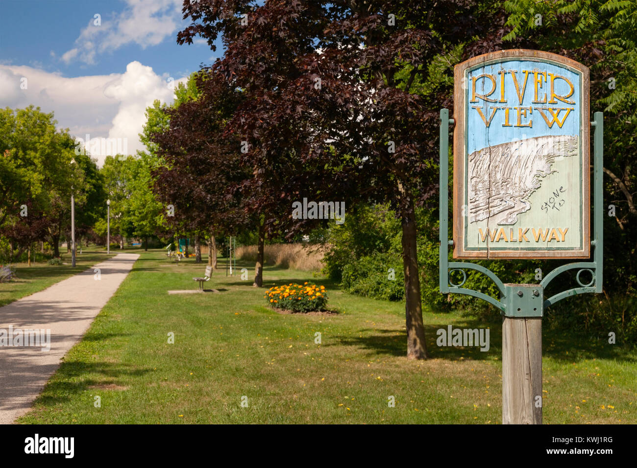 Riverview Walkway Trail in St. Mary's, Ontario, Canada Stock Photo - Alamy