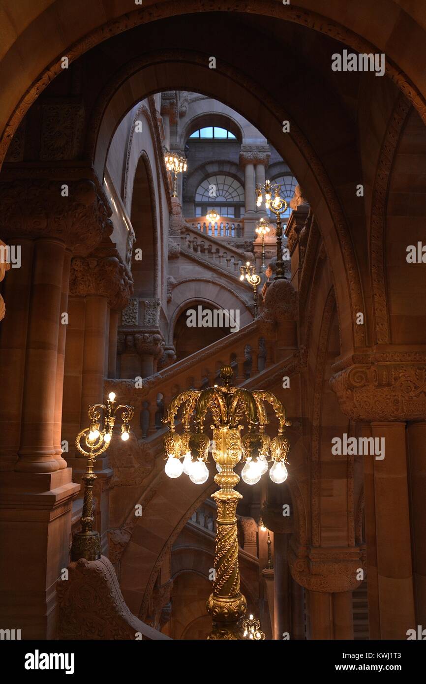 The beautiful and iconic Million Dollar staircase in the New York State ...