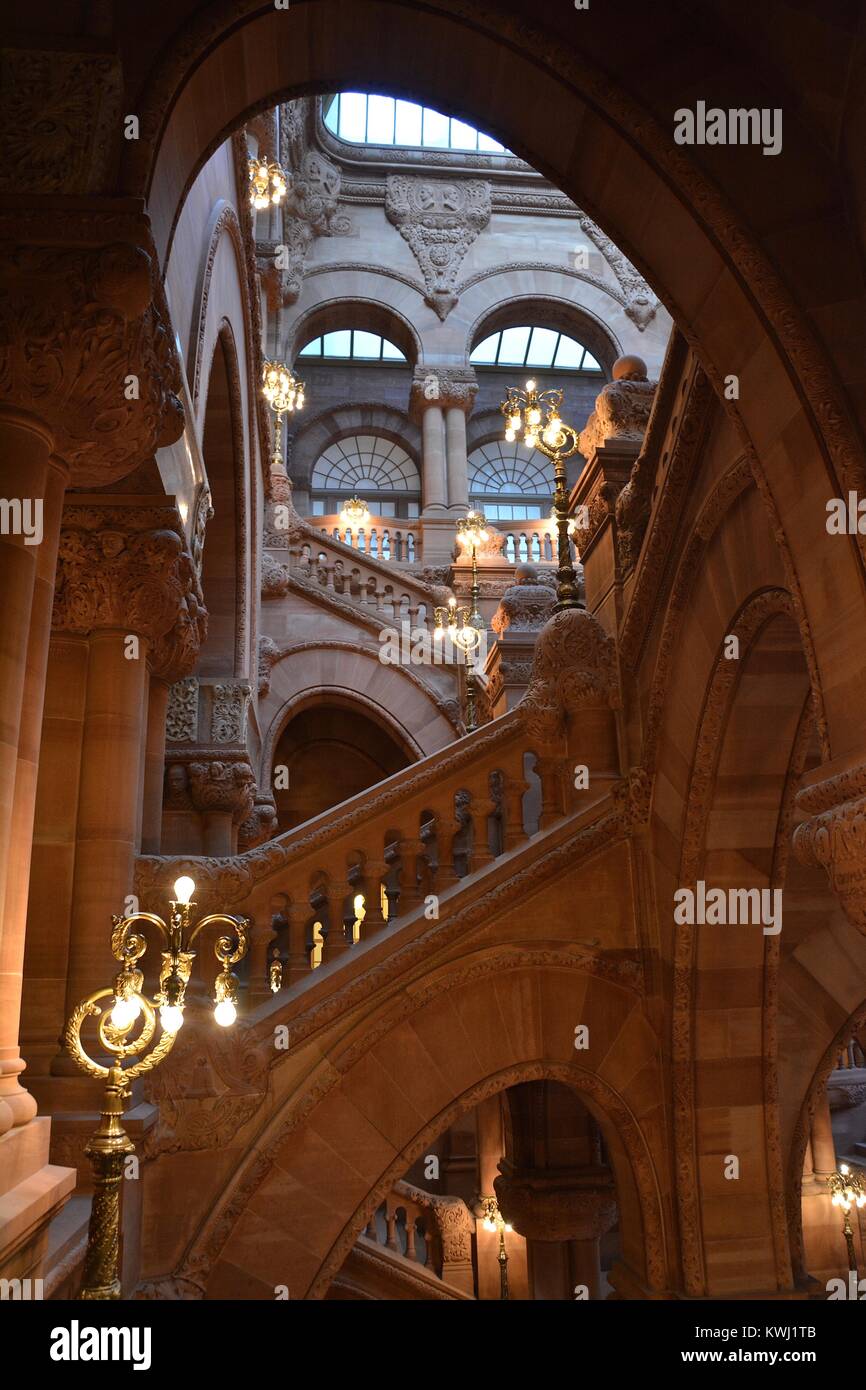 The beautiful and iconic Million Dollar staircase in the New York State ...