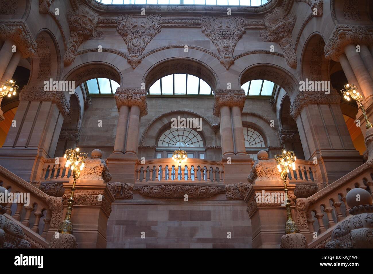 The beautiful and iconic Million Dollar staircase in the New York State ...