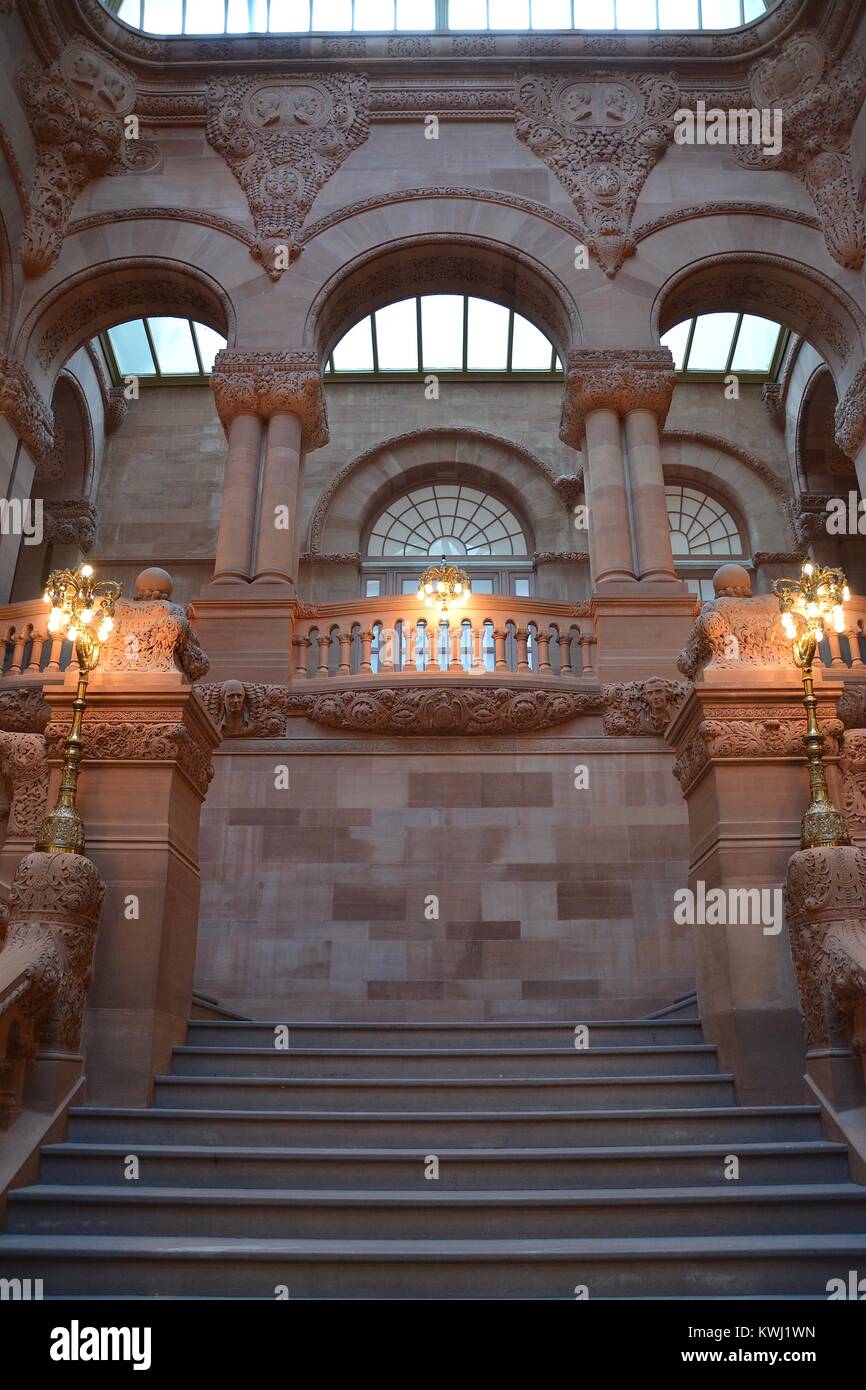 The beautiful and iconic Million Dollar staircase in the New York State ...