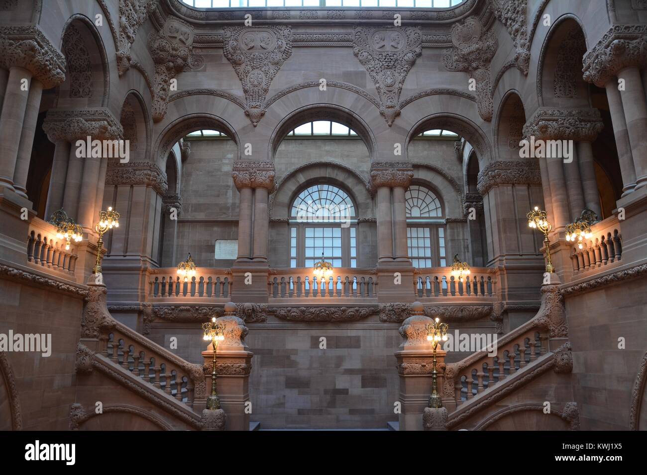 The beautiful and iconic Million Dollar staircase in the New York State ...
