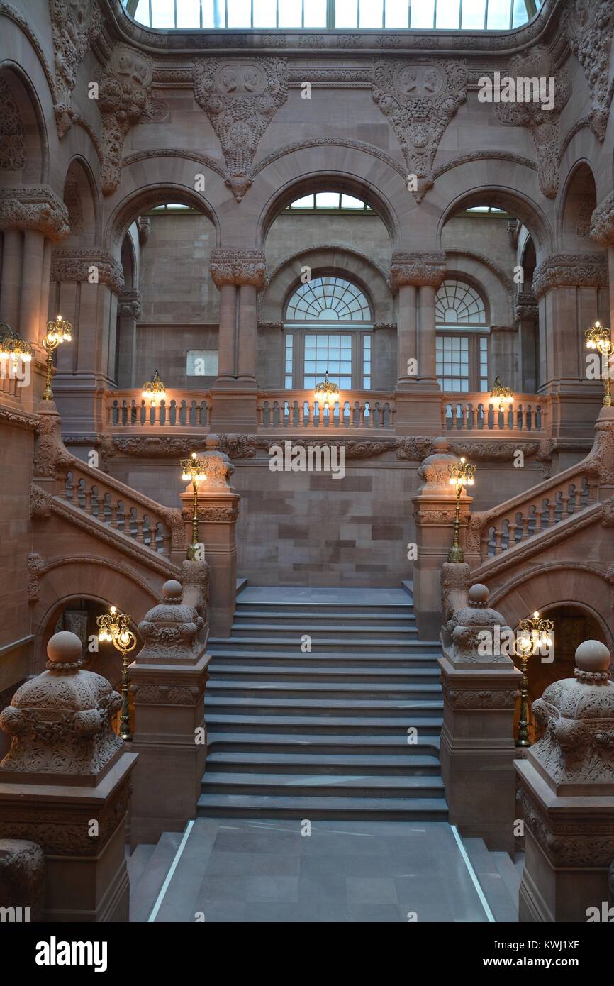 The beautiful and iconic Million Dollar staircase in the New York State ...