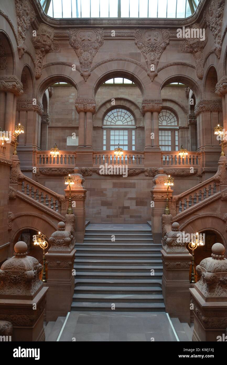 The beautiful and iconic Million Dollar staircase in the New York State ...