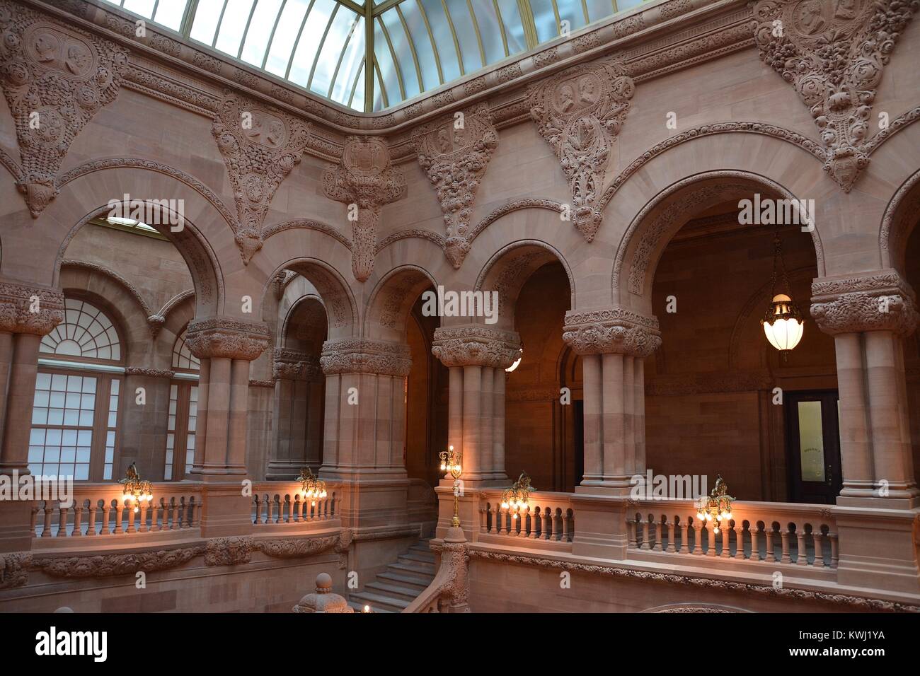 The beautiful and iconic Million Dollar staircase in the New York State ...