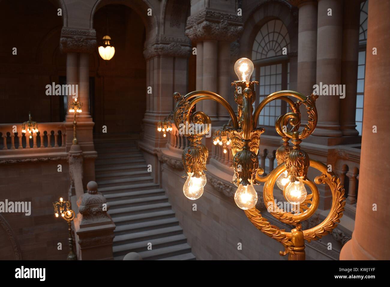 The beautiful and iconic Million Dollar staircase in the New York State ...