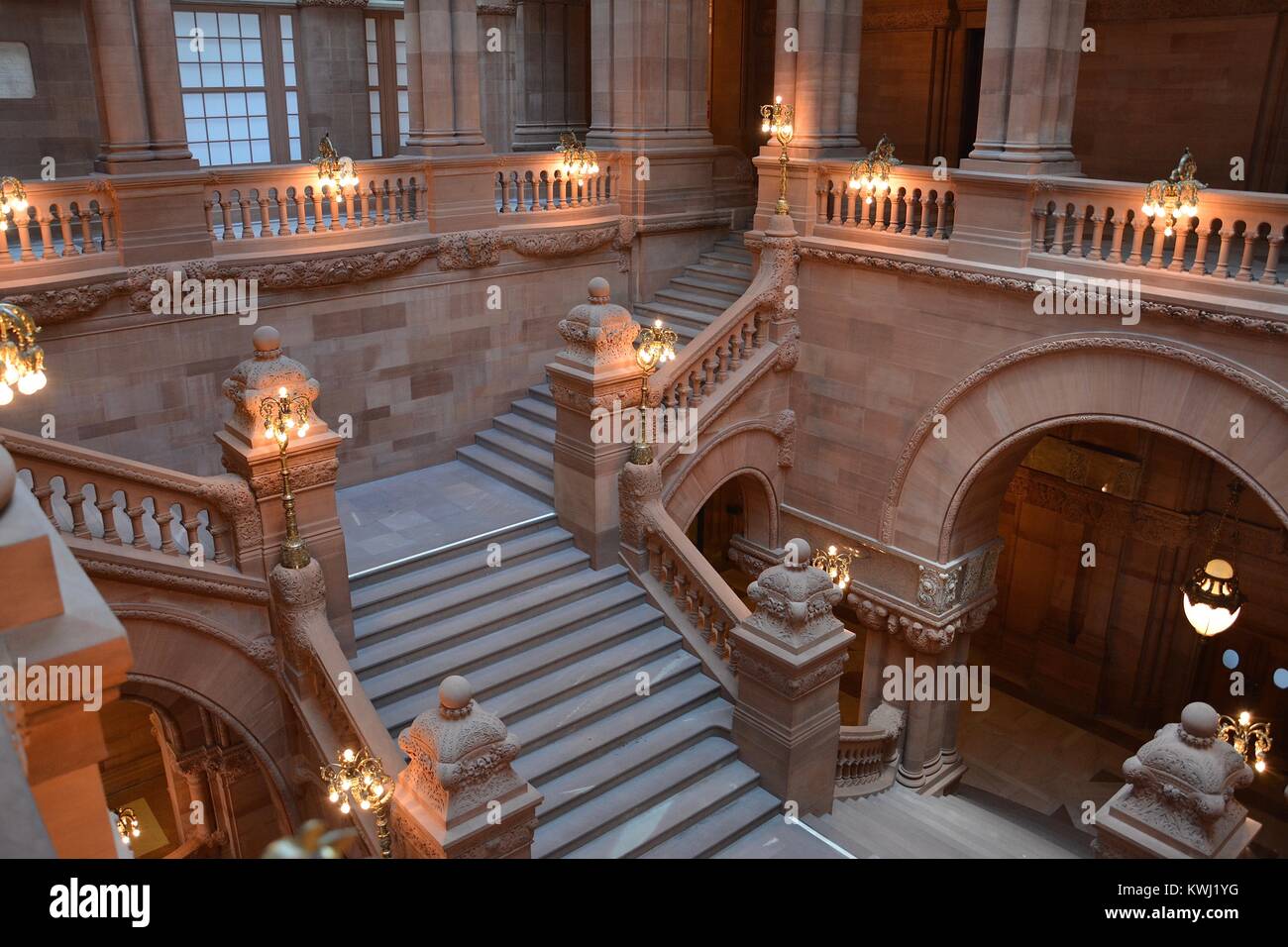 The beautiful and iconic Million Dollar staircase in the New York State ...