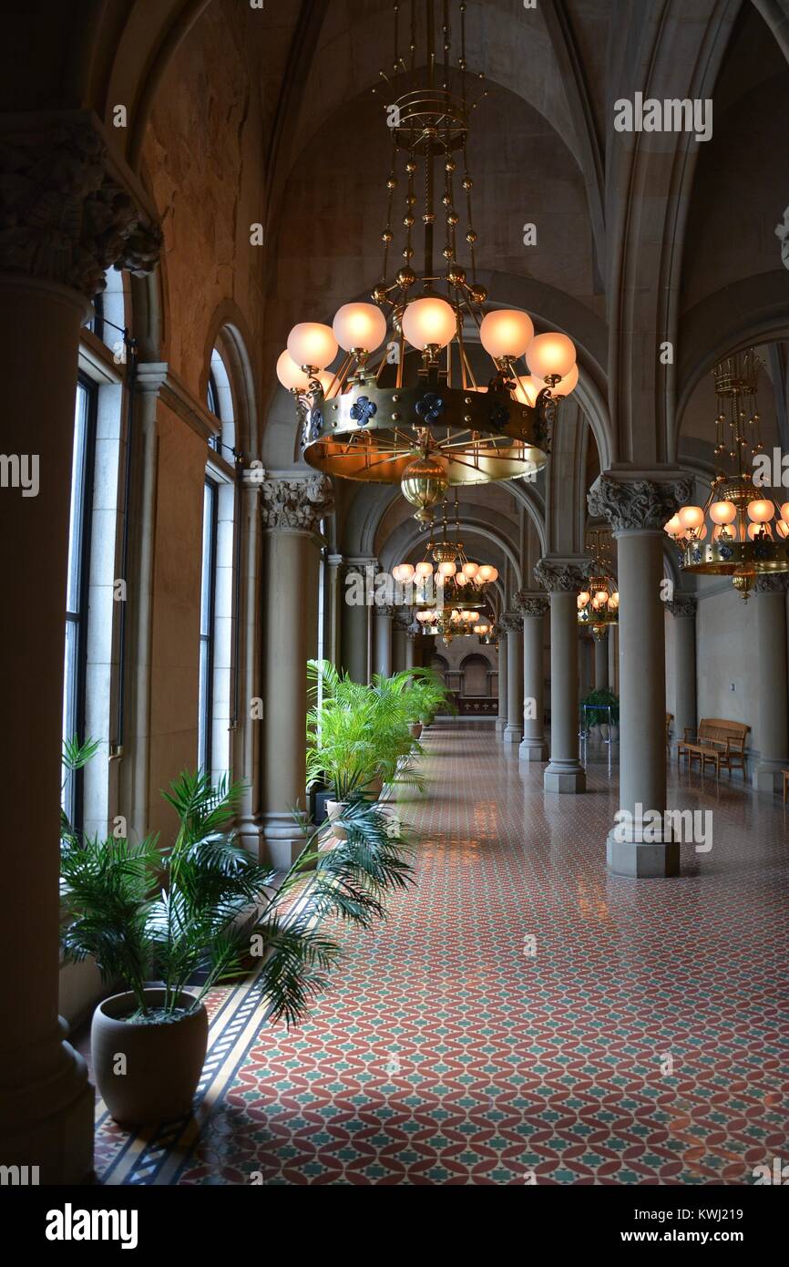 The interior of the New York State Capitol Building at the Capitol ...