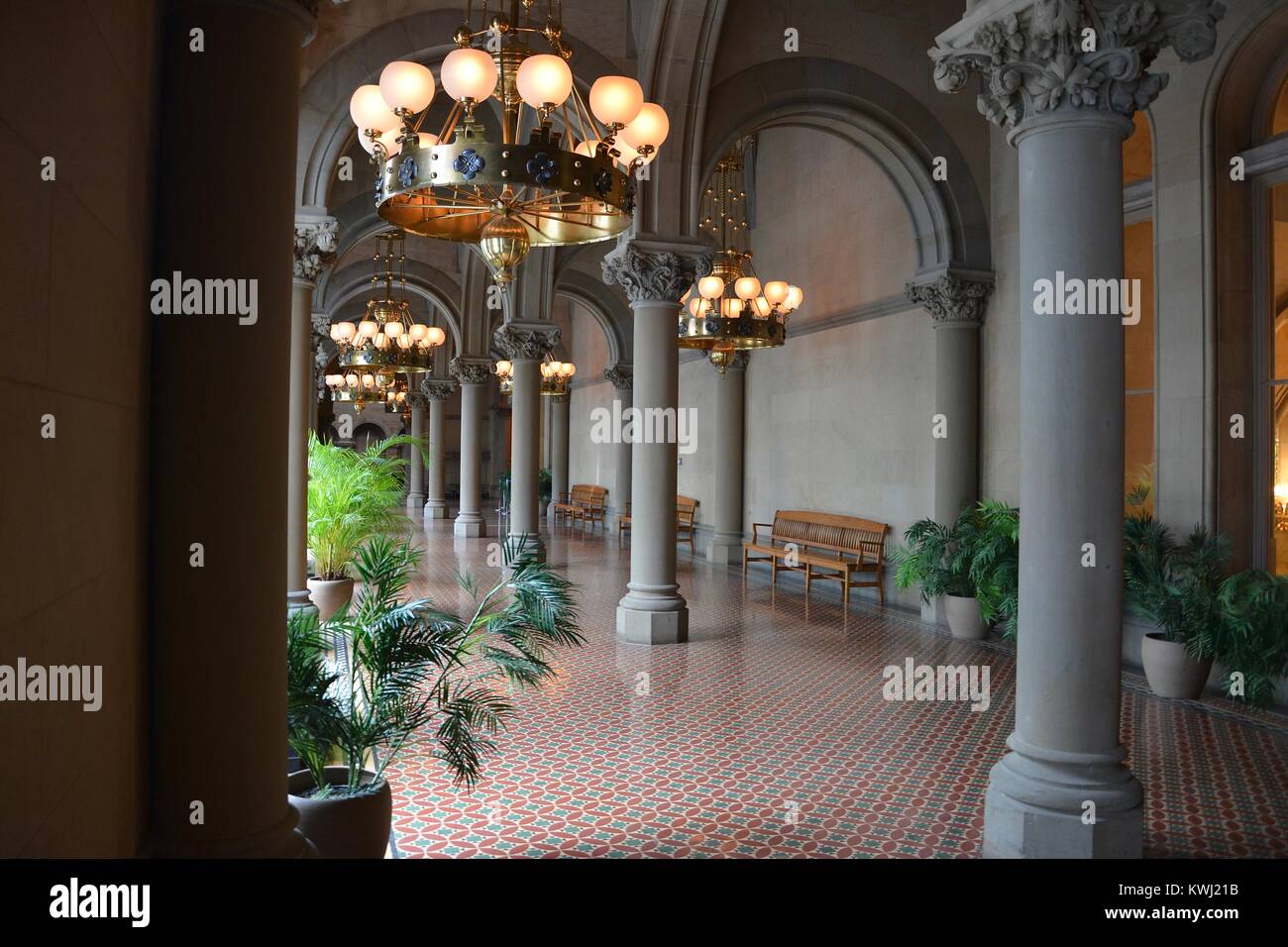 The interior of the New York State Capitol Building at the Capitol ...
