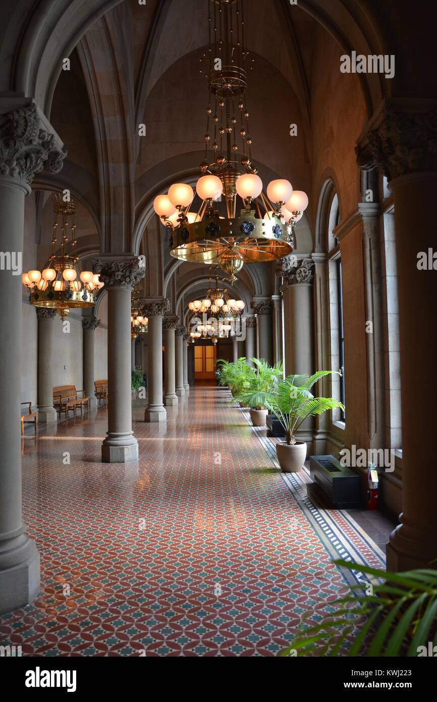 The interior of the New York State Capitol Building at the Capitol ...