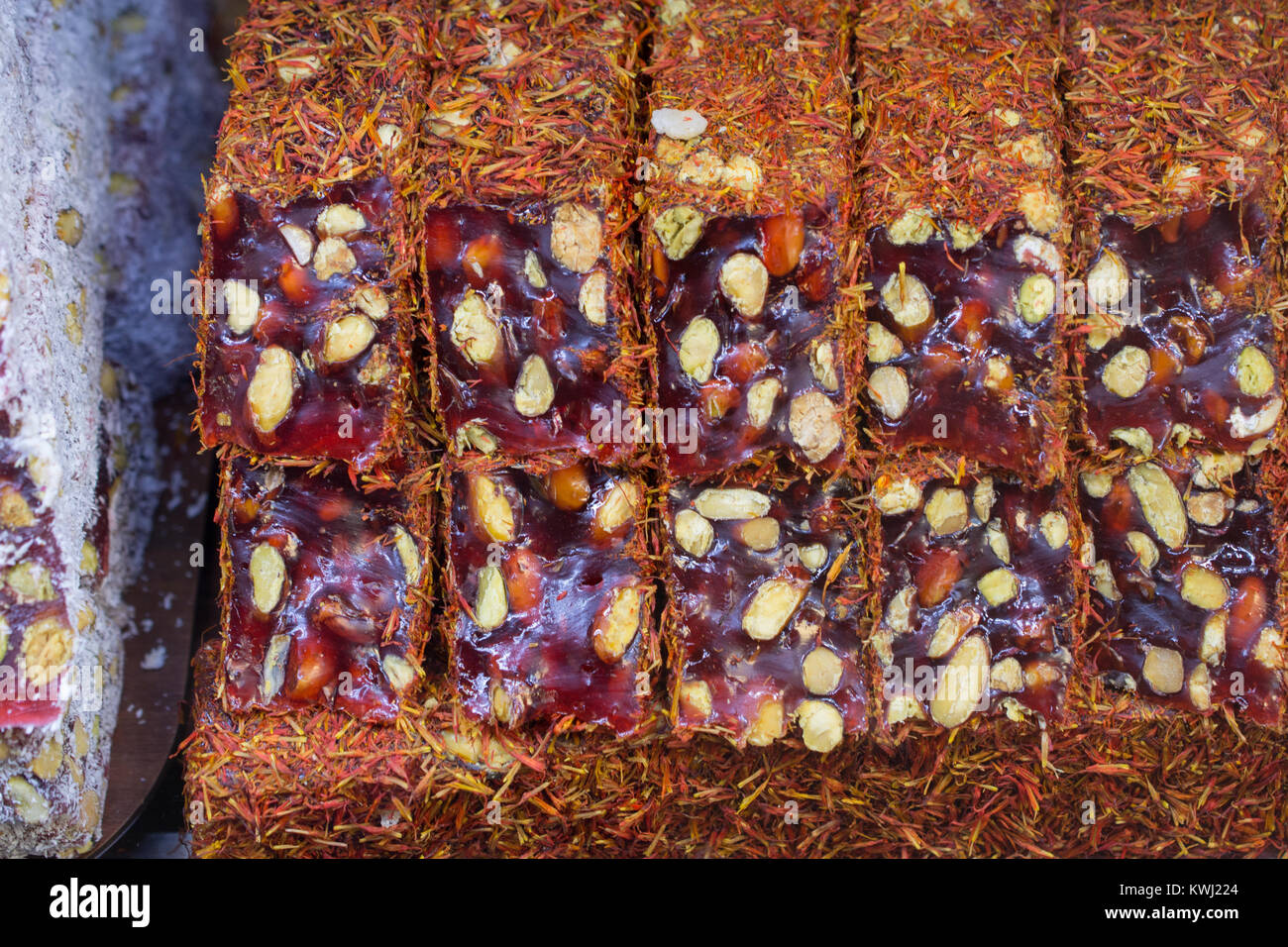 Load of traditional turkish delight lokum candy Stock Photo - Alamy