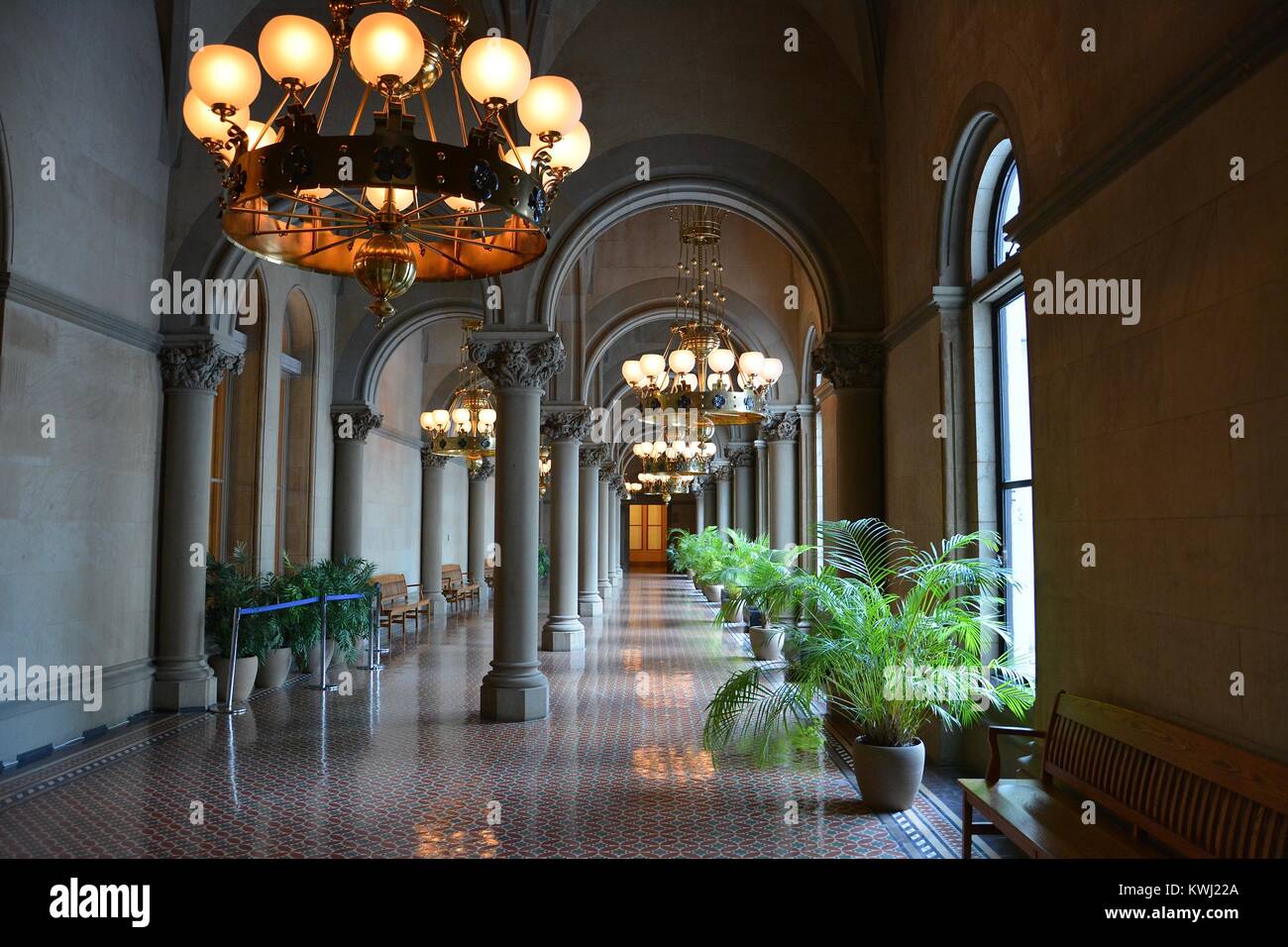 The interior of the New York State Capitol Building at the Capitol ...