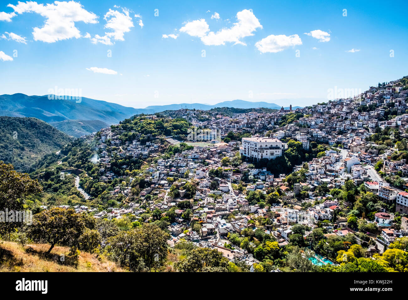 Taxco de Alarcón, Guerrero, Mexico. Panoramic view of the city Stock ...