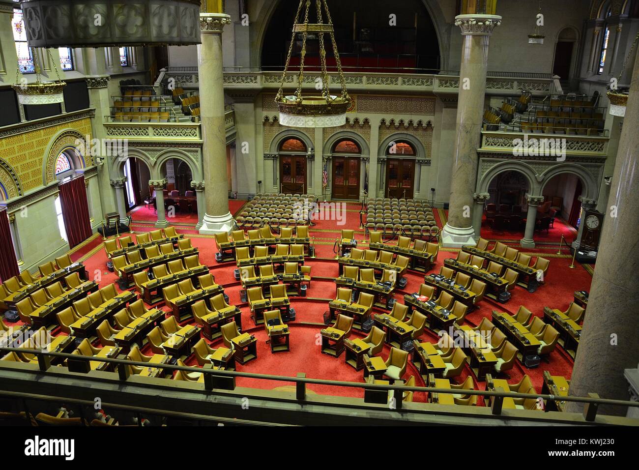 The interior of the New York State Capitol Building at the Capitol ...