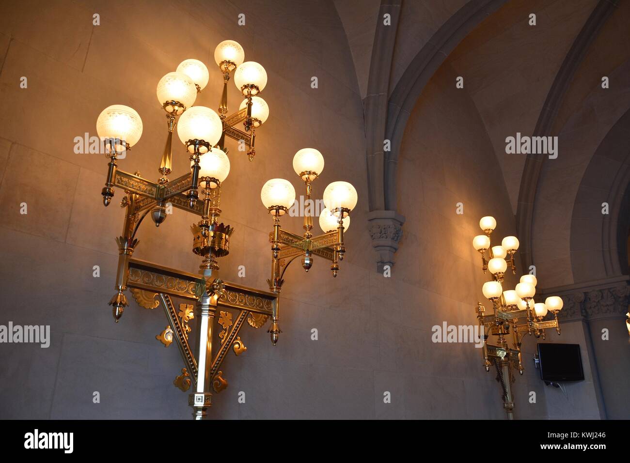 The interior of the New York State Capitol Building at the Capitol ...