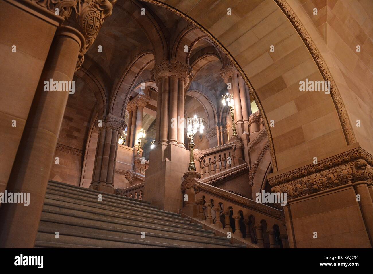 The beautiful and iconic Million Dollar staircase in the New York State ...