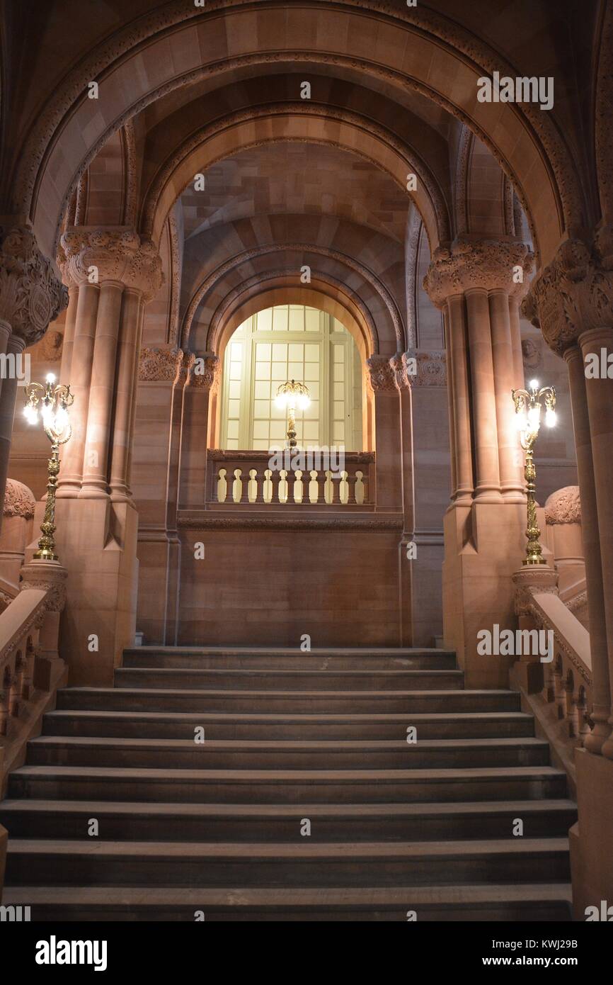 The beautiful and iconic Million Dollar staircase in the New York State ...