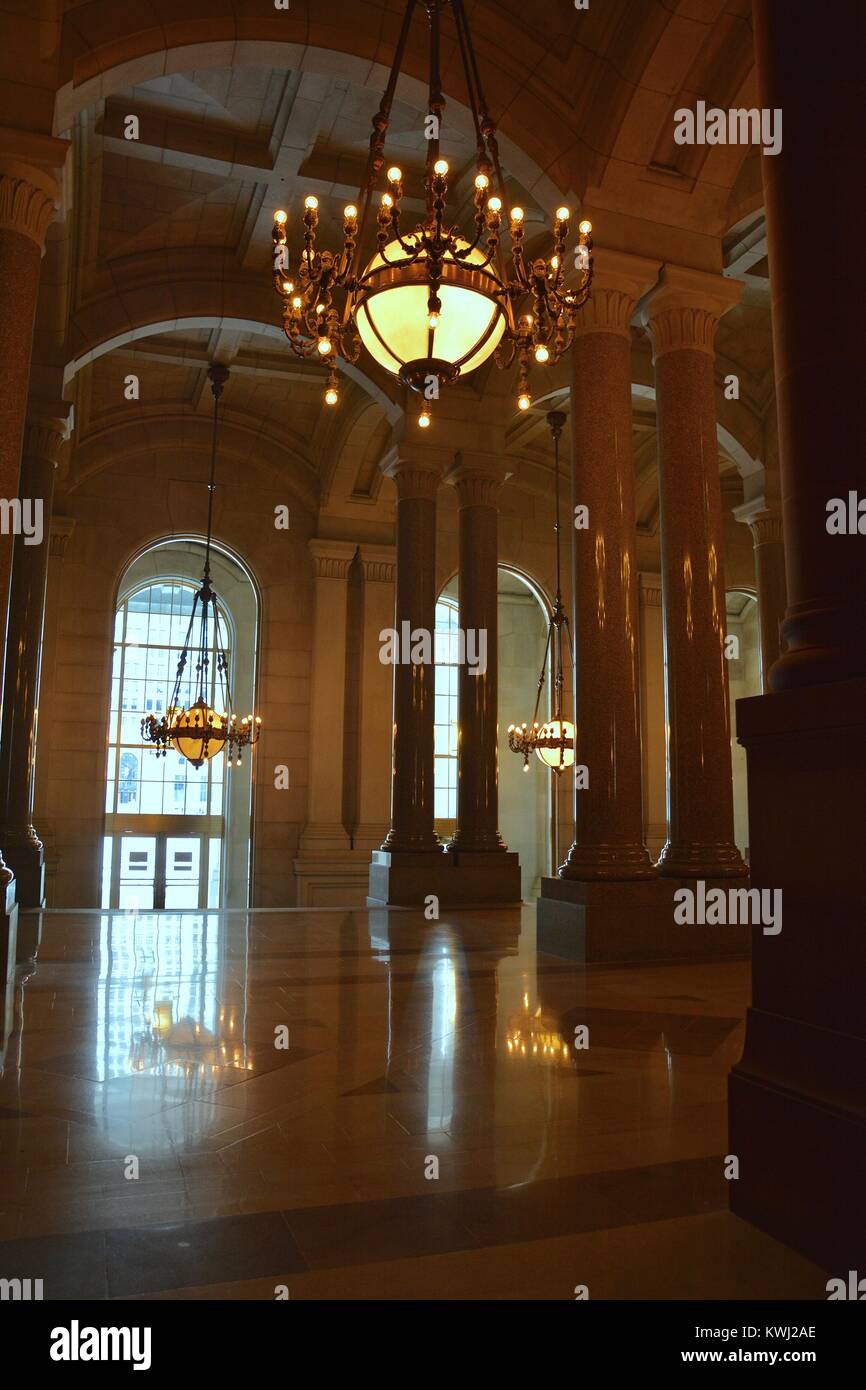The interior of the New York State Capitol Building at the Capitol ...