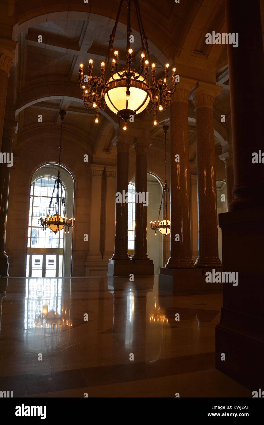 The interior of the New York State Capitol Building at the Capitol ...