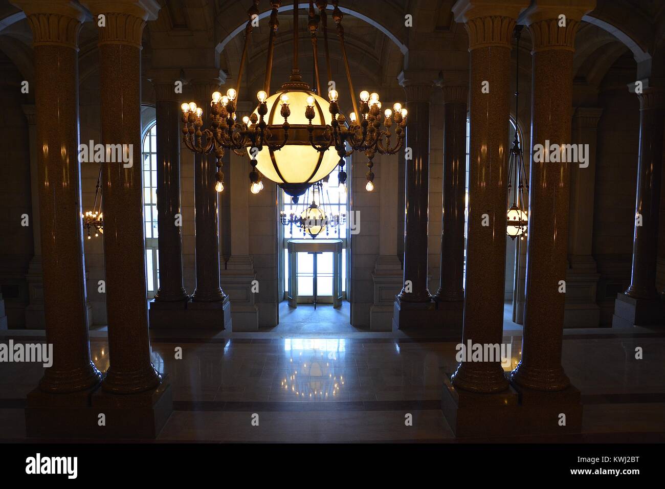 The interior of the New York State Capitol Building at the Capitol ...