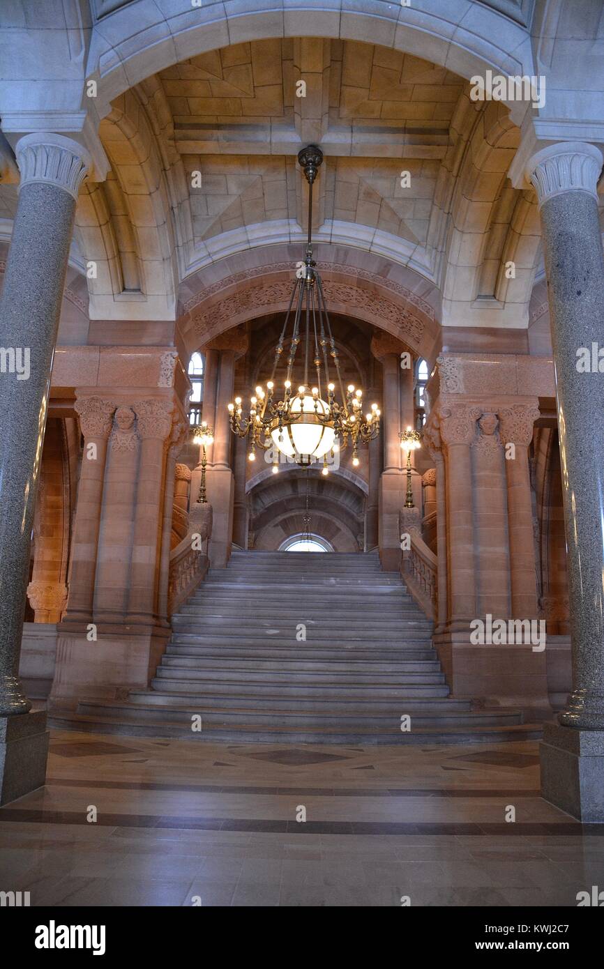 The interior of the New York State Capitol Building at the Capitol ...