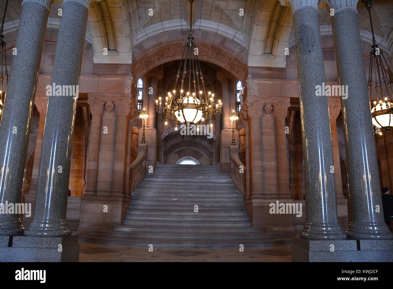 The interior of the New York State Capitol Building at the Capitol ...