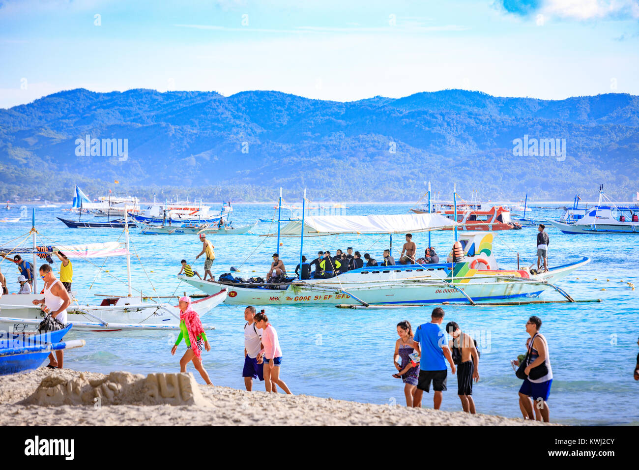 Crowded boracay hi-res stock photography and images - Alamy