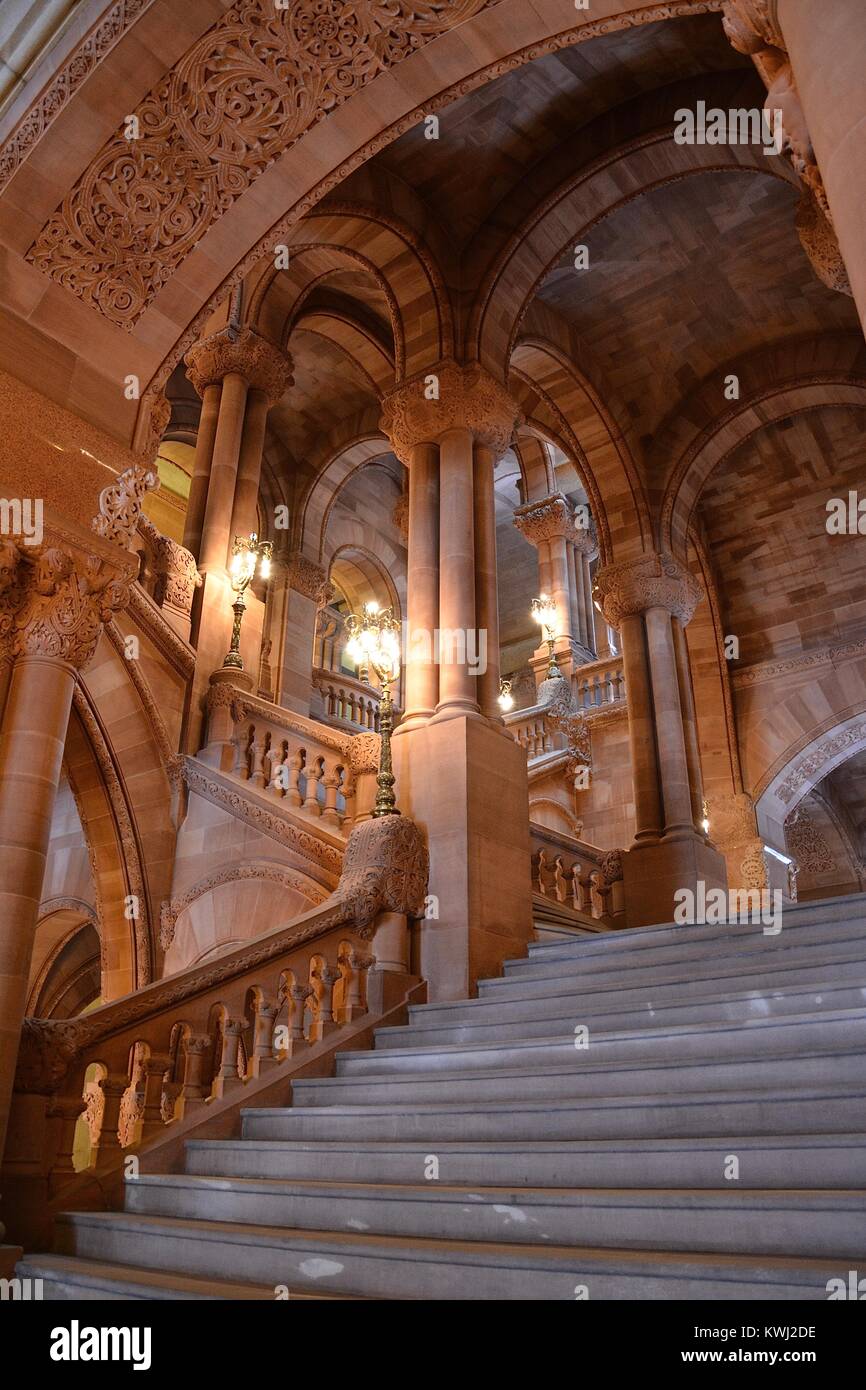 The beautiful and iconic Million Dollar staircase in the New York State ...