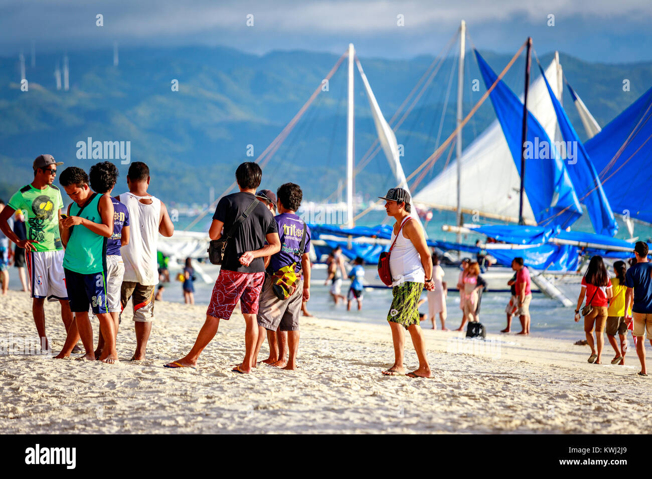 Crowded boracay hi-res stock photography and images - Alamy