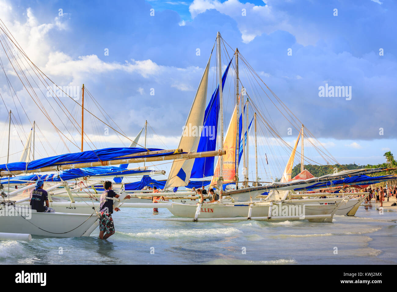Crowded boracay hi-res stock photography and images - Alamy