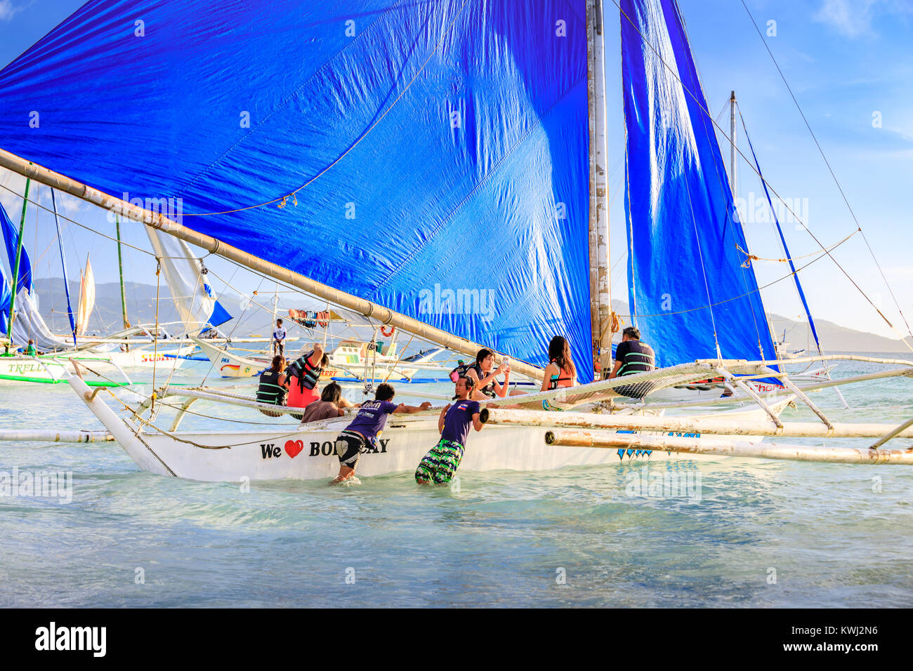 Crowded boracay hi-res stock photography and images - Alamy