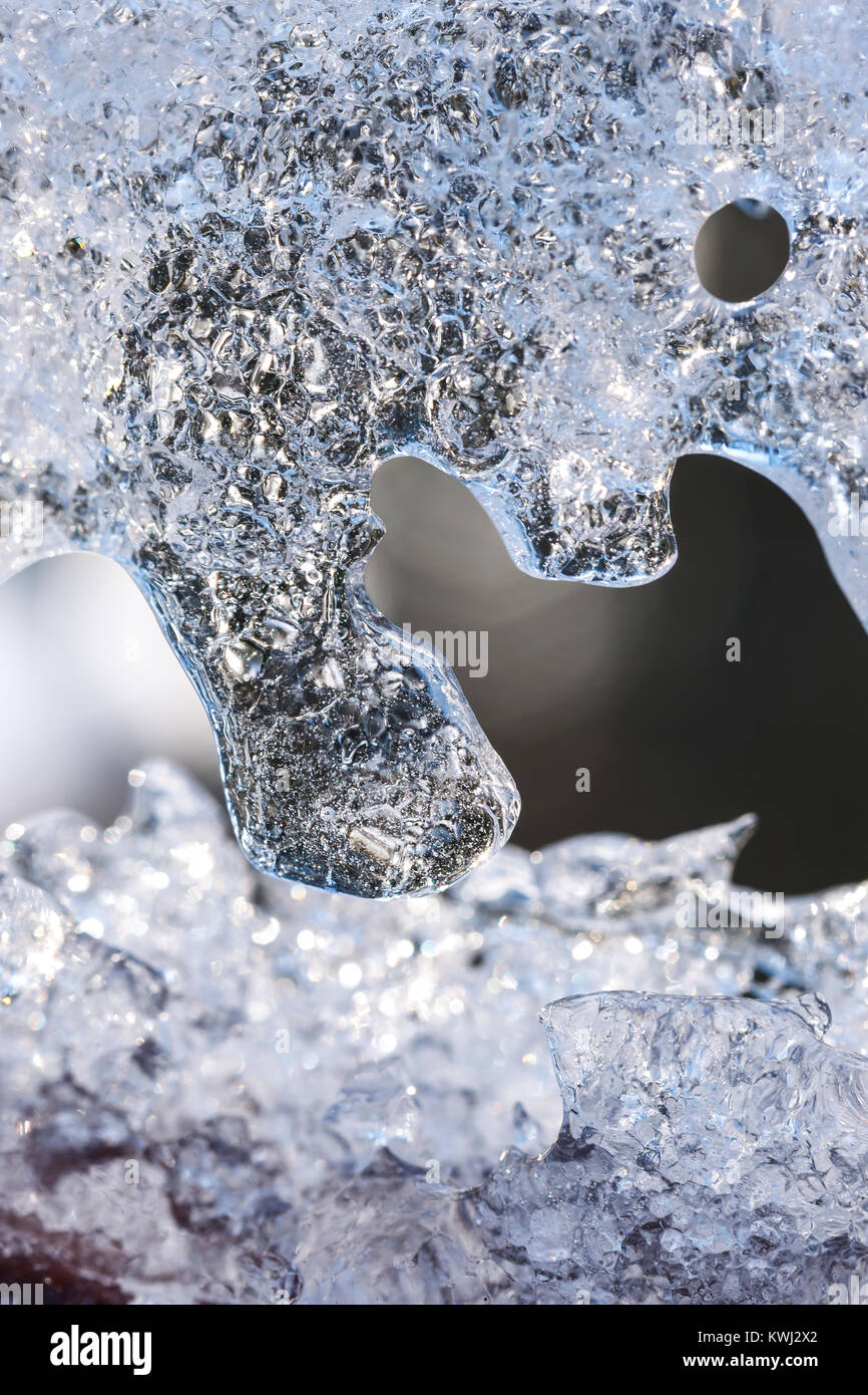 A macro image of ice formations in winter Stock Photo - Alamy