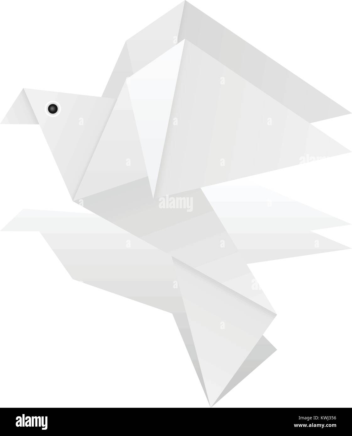 Origami dove on a white background Stock Vector Image & Art - Alamy