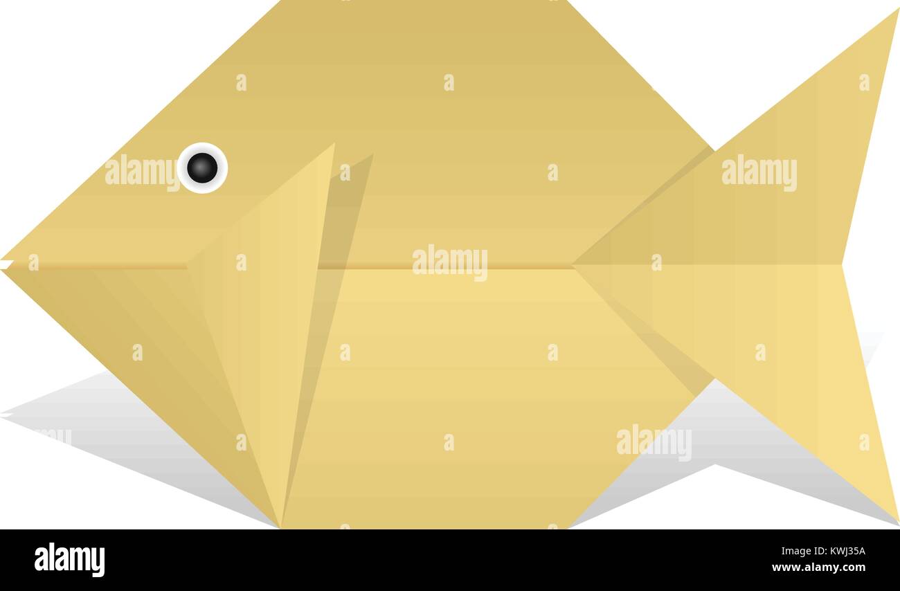 Origami fish isolated on Stock Vector Images - Alamy