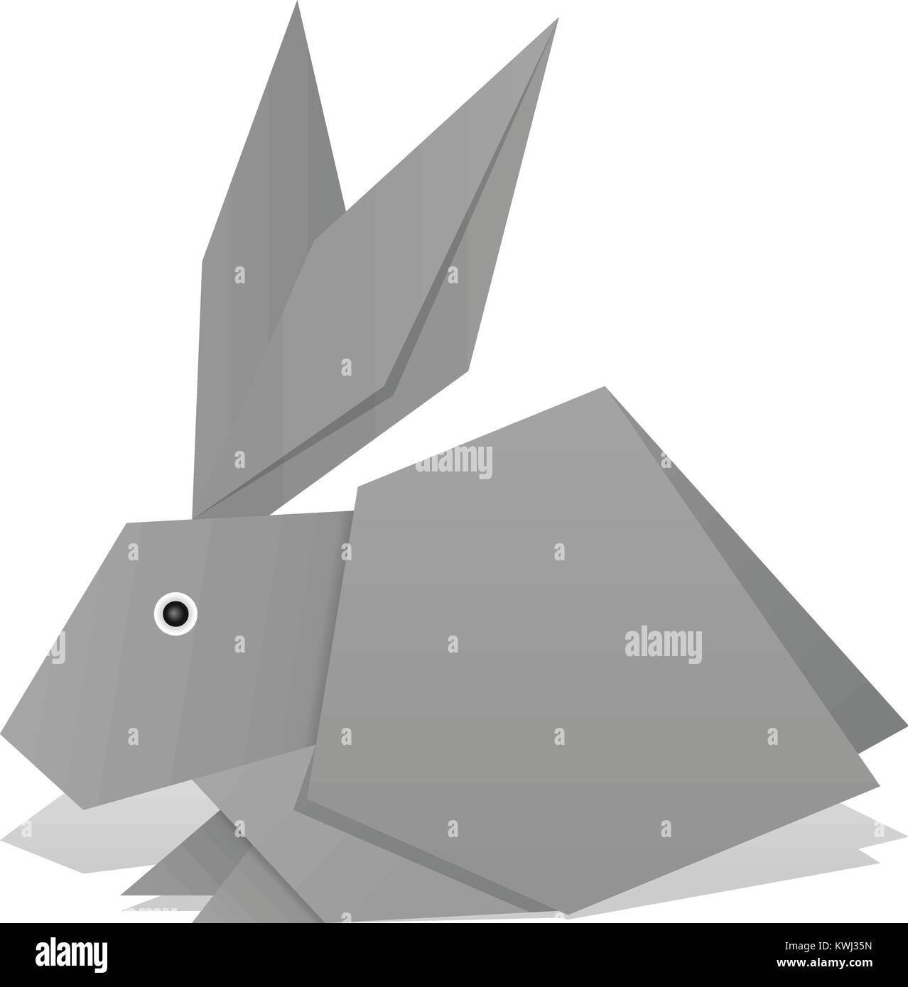 Origami rabbit on a white background Stock Vector Image & Art - Alamy