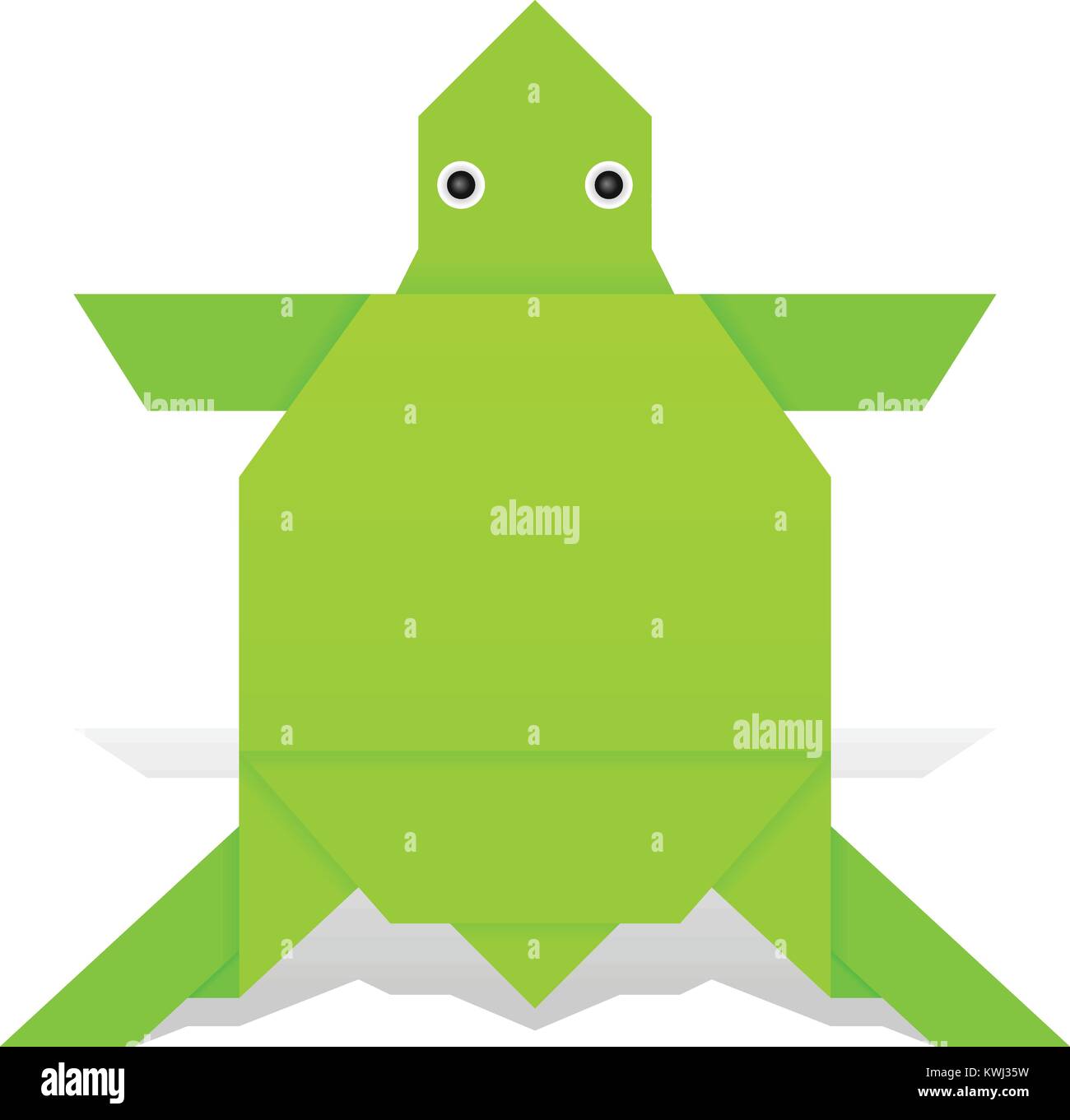 Origami tortoise on a white background Stock Vector Image & Art - Alamy