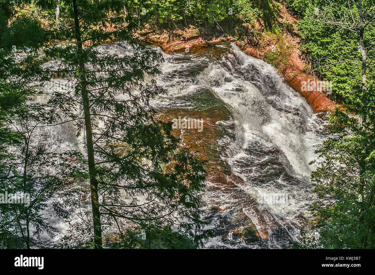 Agate Falls on Michigan's Upper Peninsula Stock Photo - Alamy