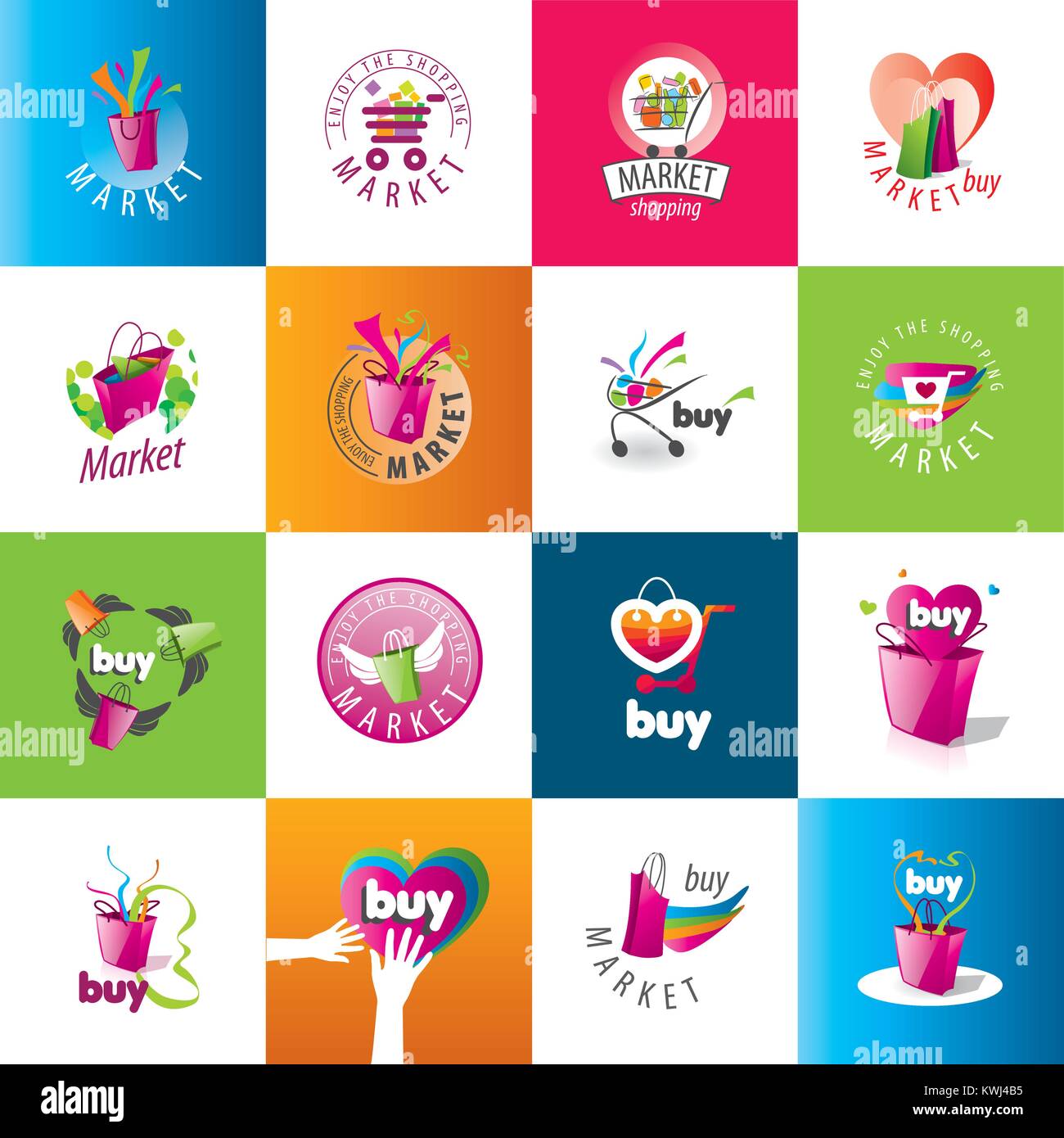 vector shopping logo Stock Vector Image & Art - Alamy