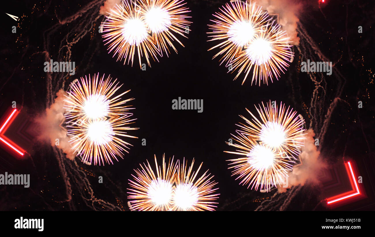 Colorful looping kaleidoscope sequence. Abstract motion graphics ...