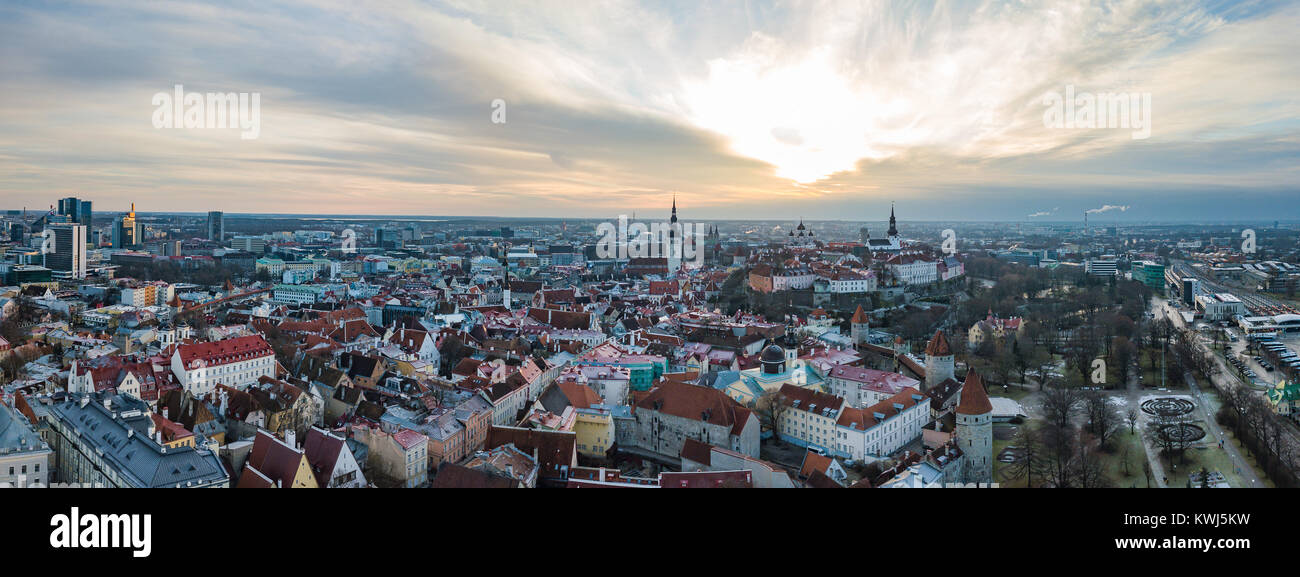 Aerial view of city Tallinn Estonia Stock Photo - Alamy